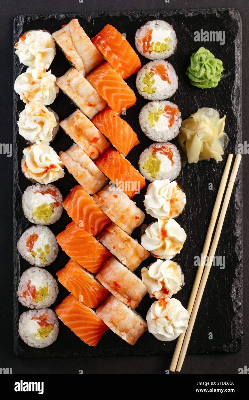 Sushi rolls types japanese hi-res stock photography and images - Alamy