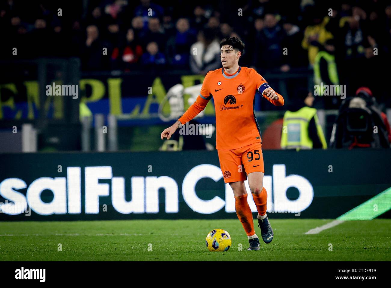 Inter’s Italian defender Alessandro Bastoni controls the ball during ...