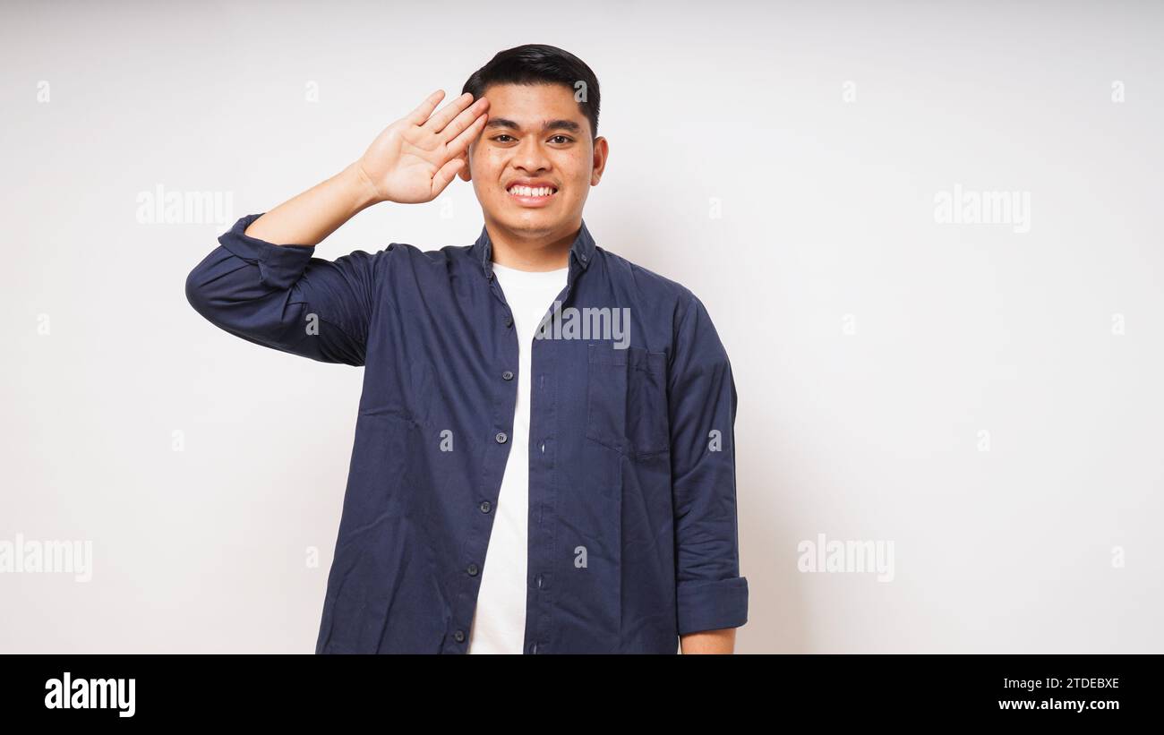 asian man is using sign language with hand. learn sign language by hand ...