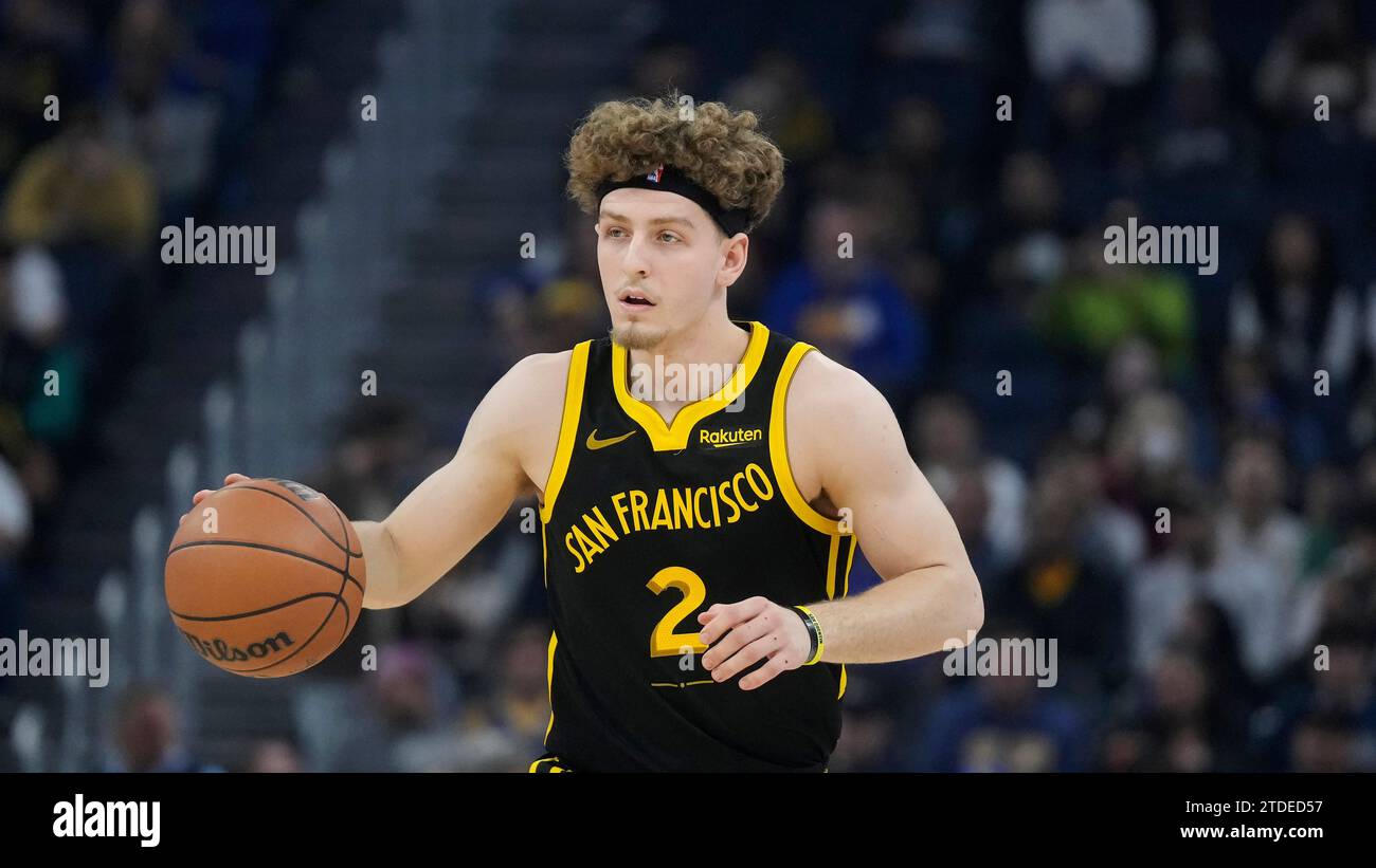 Golden State Warriors guard Brandin Podziemski during an NBA basketball ...