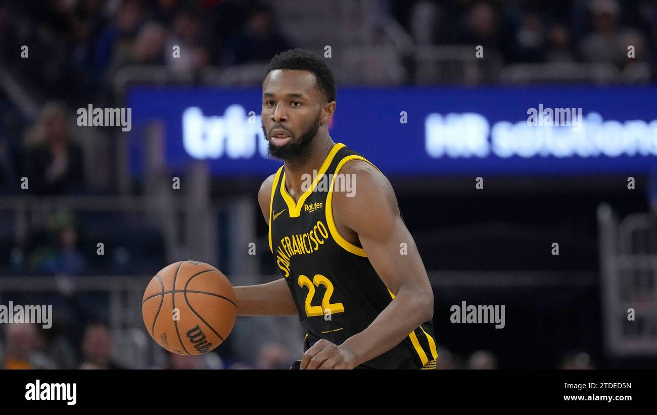 Golden State Warriors forward Andrew Wiggins during an NBA basketball ...