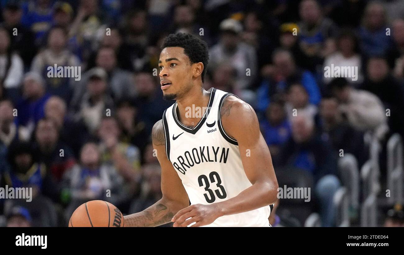 Brooklyn Nets center Nic Claxton (33) during an NBA basketball game ...