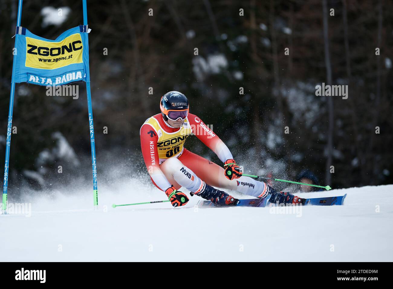 Switzerland's Joshua Mettler speeds down the course during the first ...