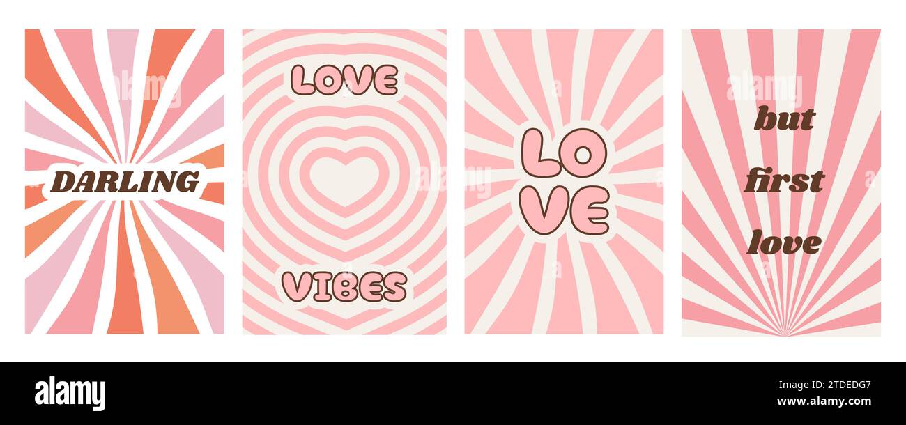 Valentines day greeting card with romantic girly text. Contemporary ...