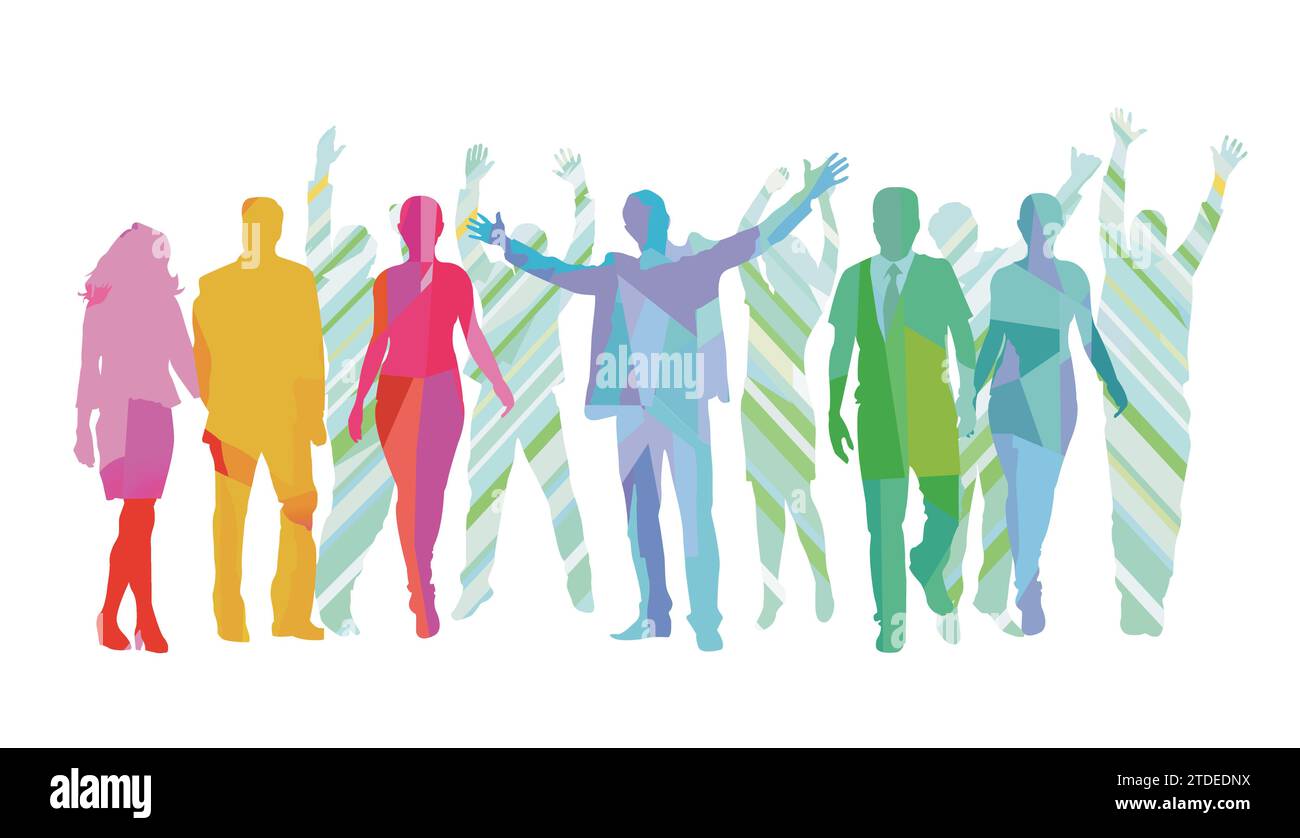 Cheering Stock Vector Images - Alamy