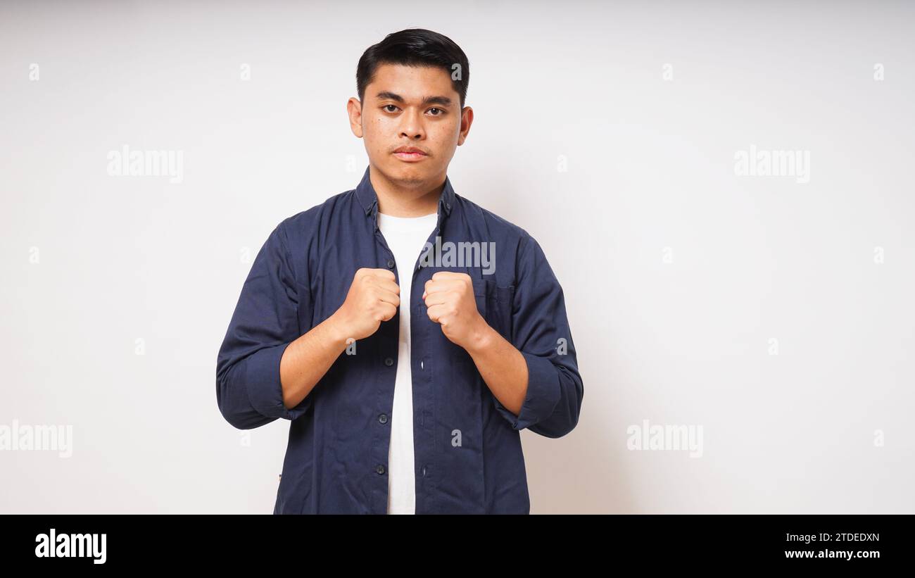 asian man is using sign language with hand. learn sign language by hand ...