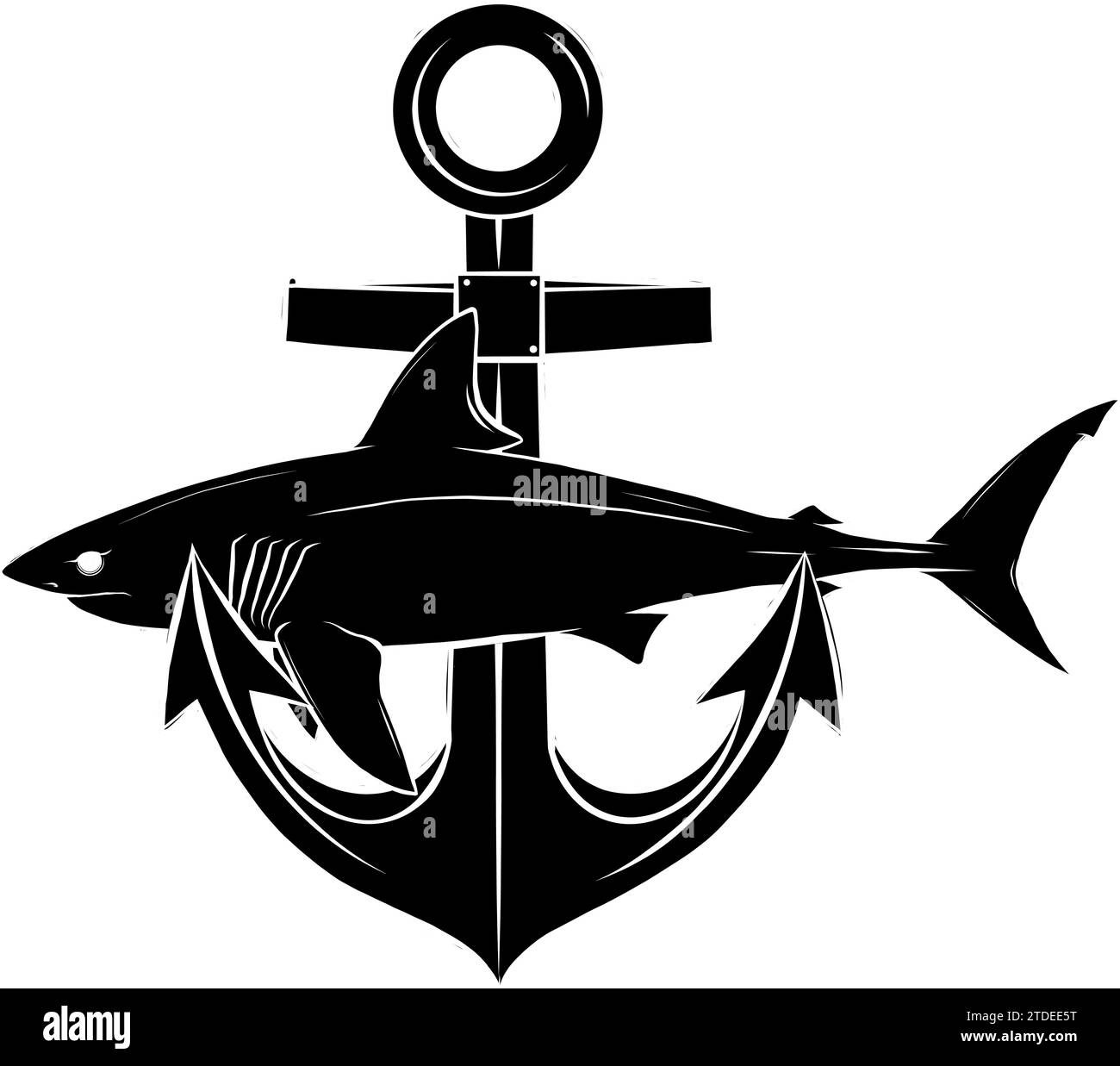 Shark crest logo Black and White Stock Photos & Images - Alamy