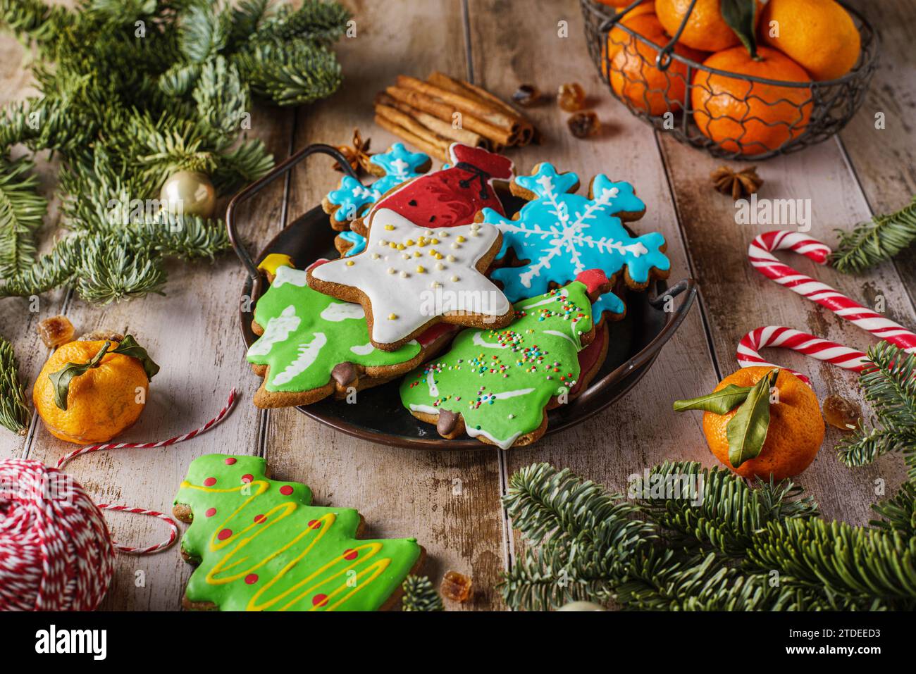 gingerbread Christmas cakes with icing. High quality photo Stock Photo ...