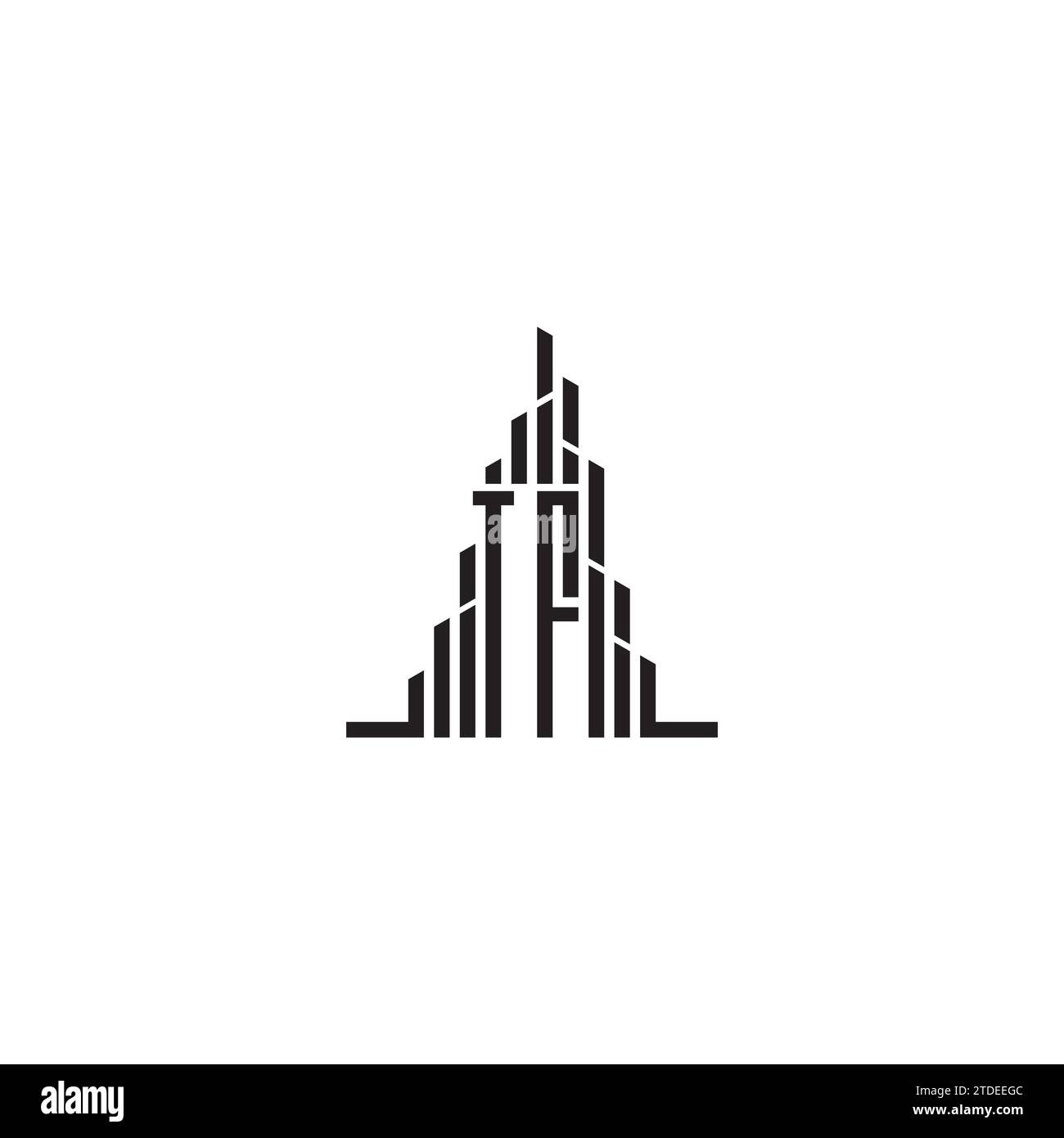 TF skyscraper initial logo concept in high quality professional design ...