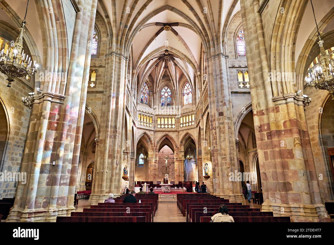 Bilbao Biscay Spain. The interiors of the Cathedral Stock Photo - Alamy