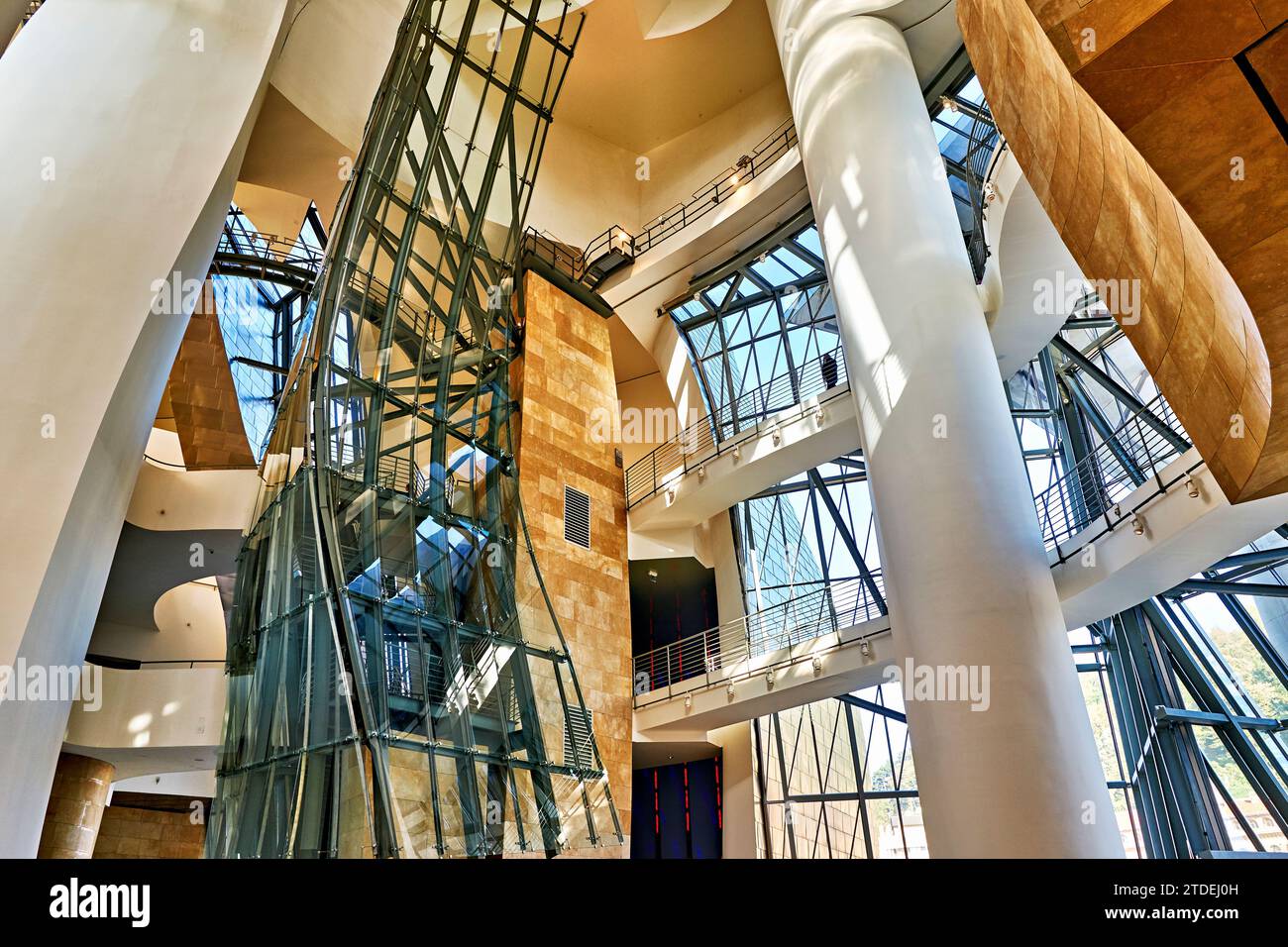 Bilbao Biscay Spain. The interiors of the Guggenheim Museum Stock Photo ...