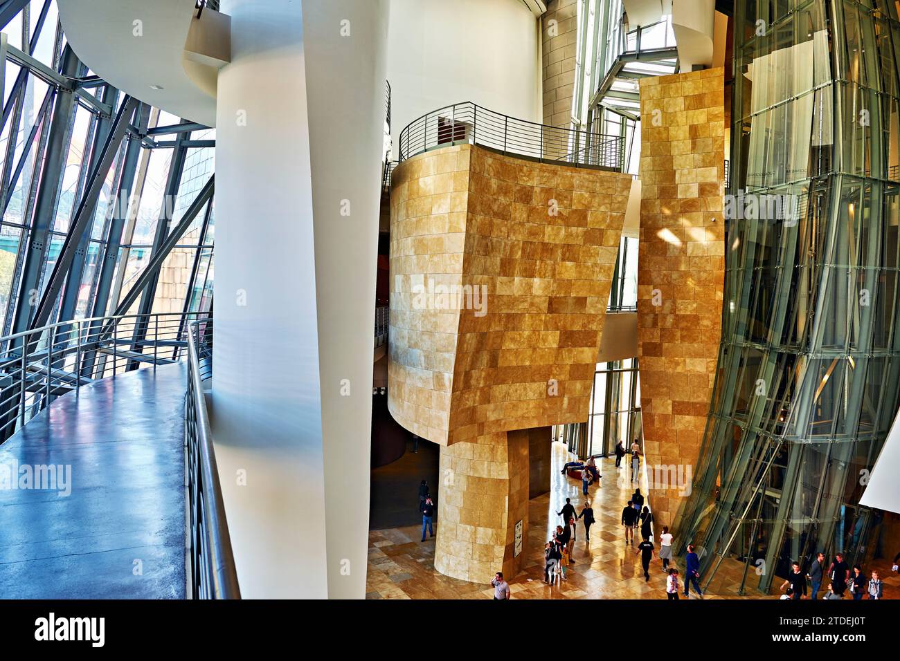 Bilbao Biscay Spain. The interiors of the Guggenheim Museum Stock Photo ...