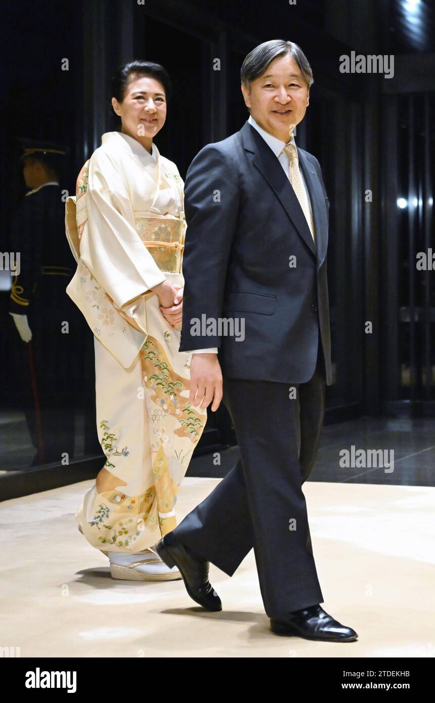 Japanese Emperor Naruhito and Empress Masako are pictured as they ...