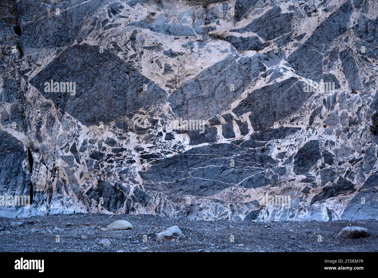 Breccia rock formation in Titus Canyon, Death Valley National Park ...