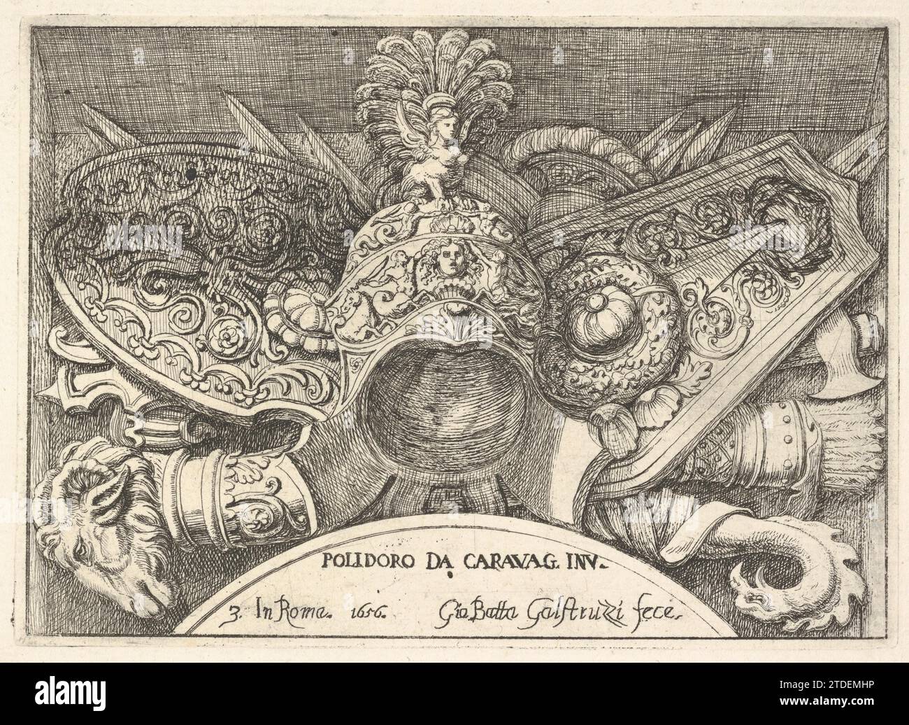 Plate 3: trophies of Roman arms from decorations above the windows on ...