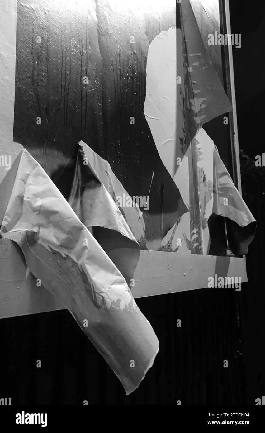 Peeling posters photo Black and White Stock Photos & Images - Alamy