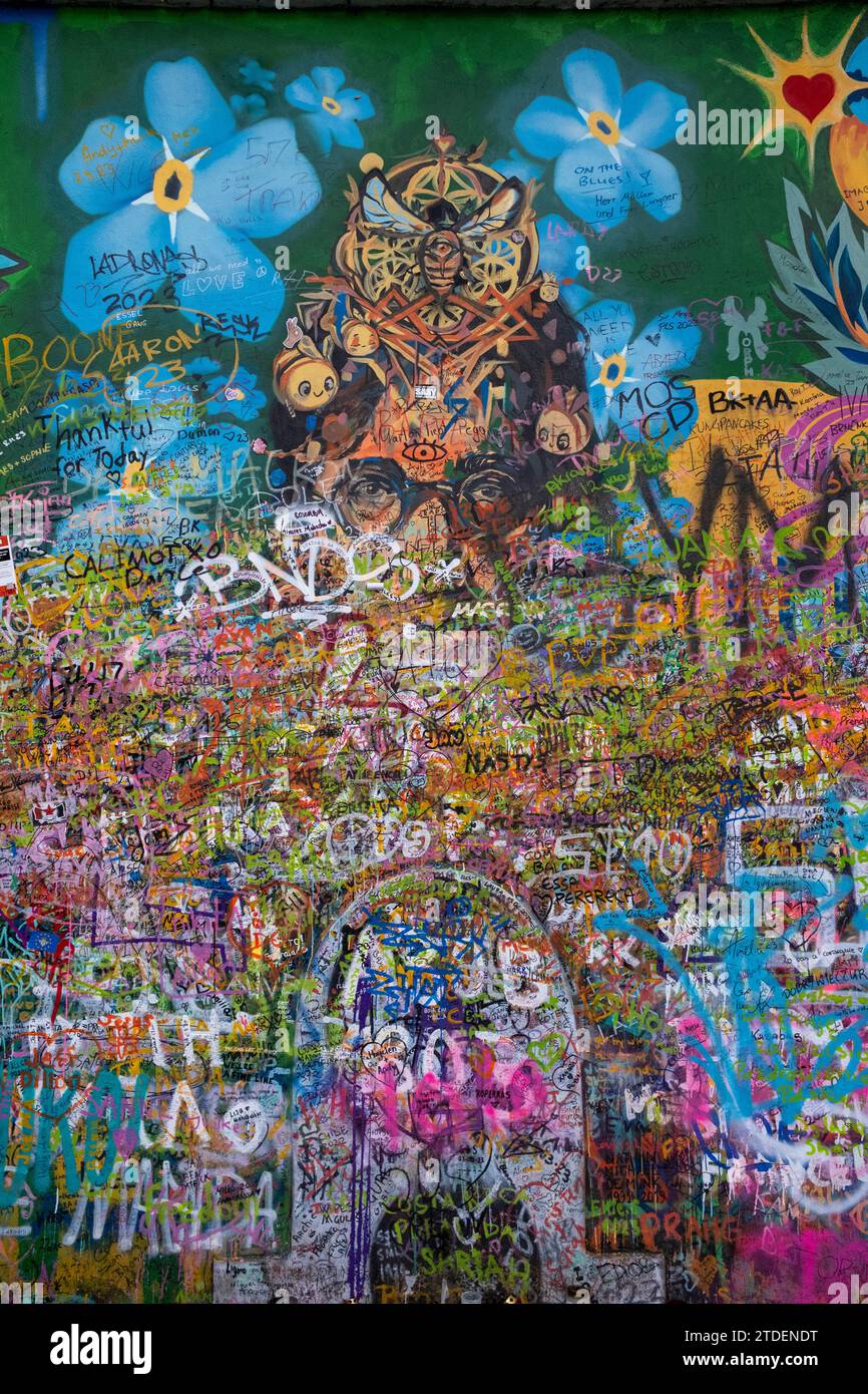 Lennon wall in the 1980s hi-res stock photography and images - Alamy