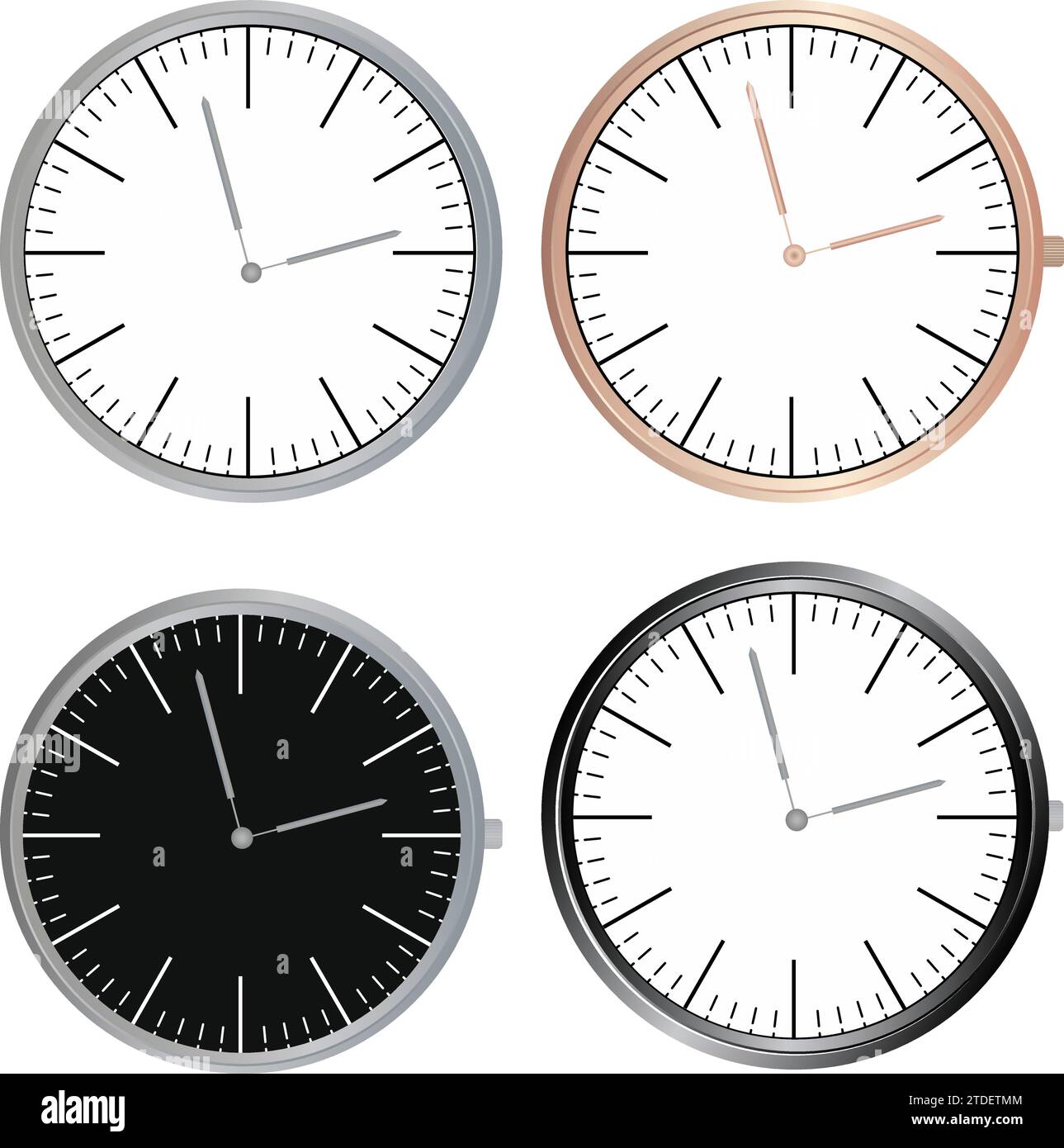 Clock face icon. Symbol watch isolated on white Design template closeup ...