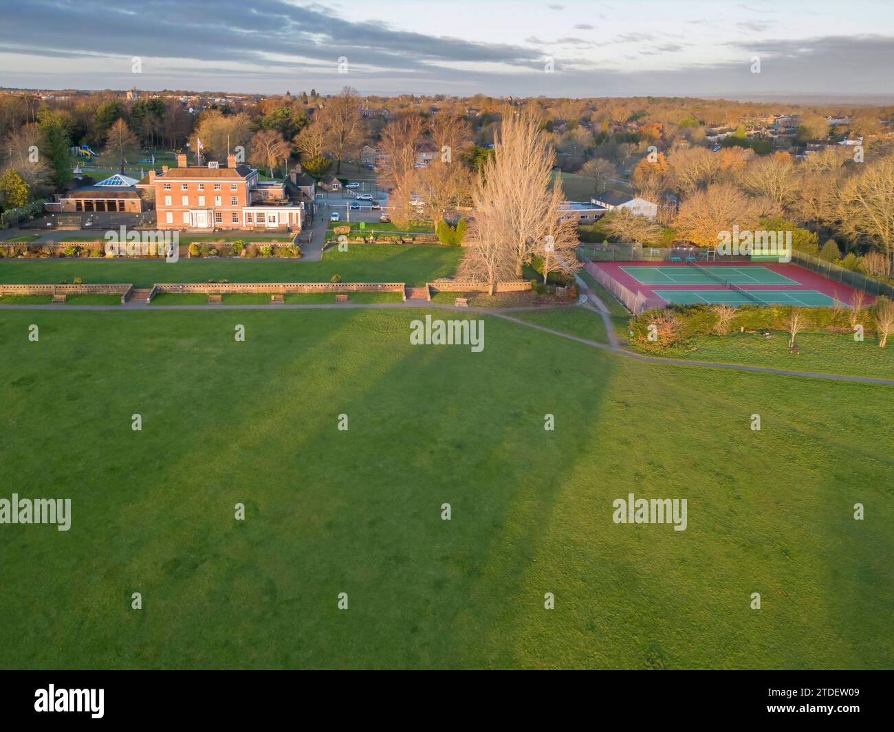 aerial view of east court house and recreation grounds in east ...