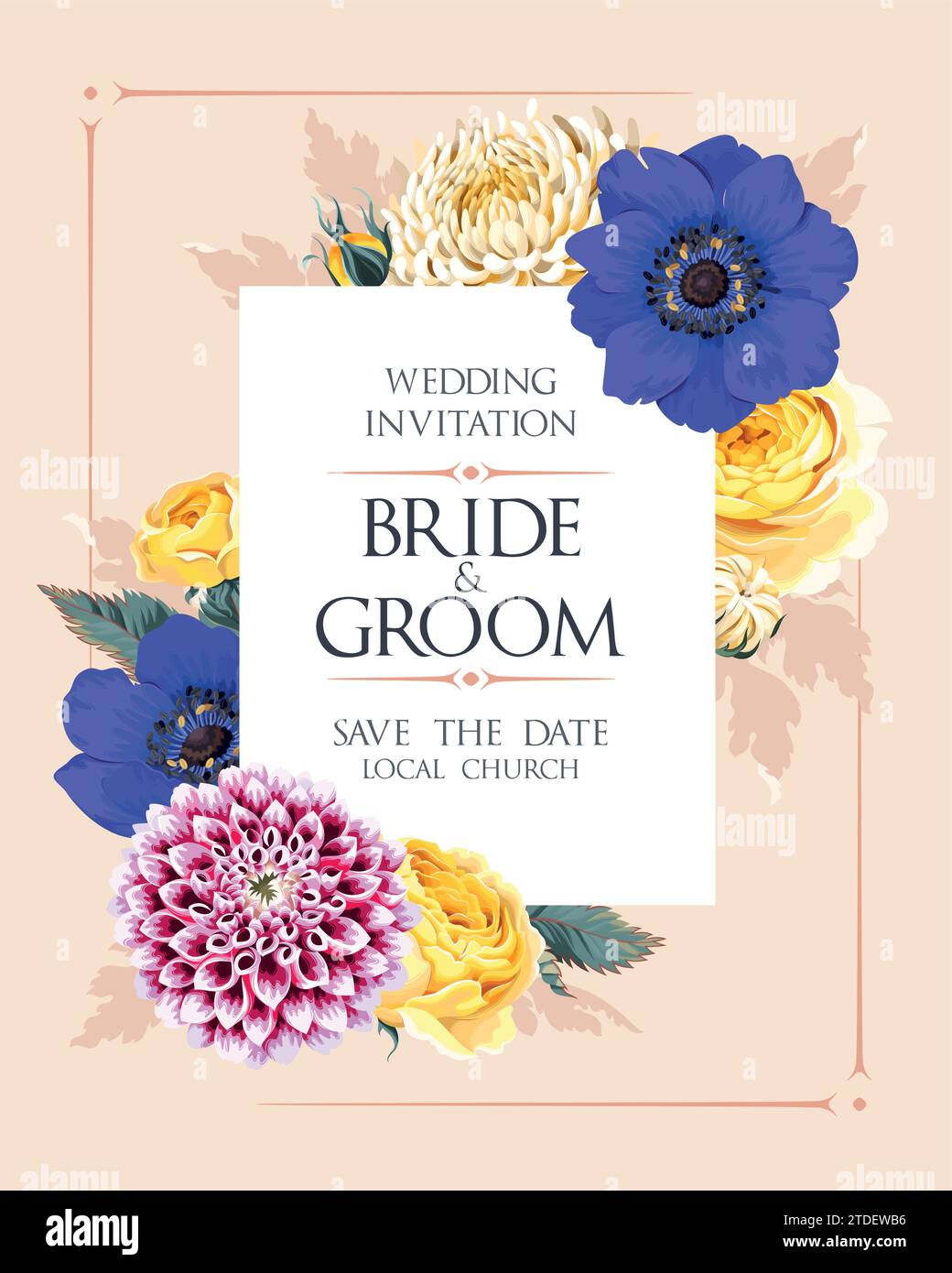 Luxury bouquet flowers Stock Vector Images - Alamy