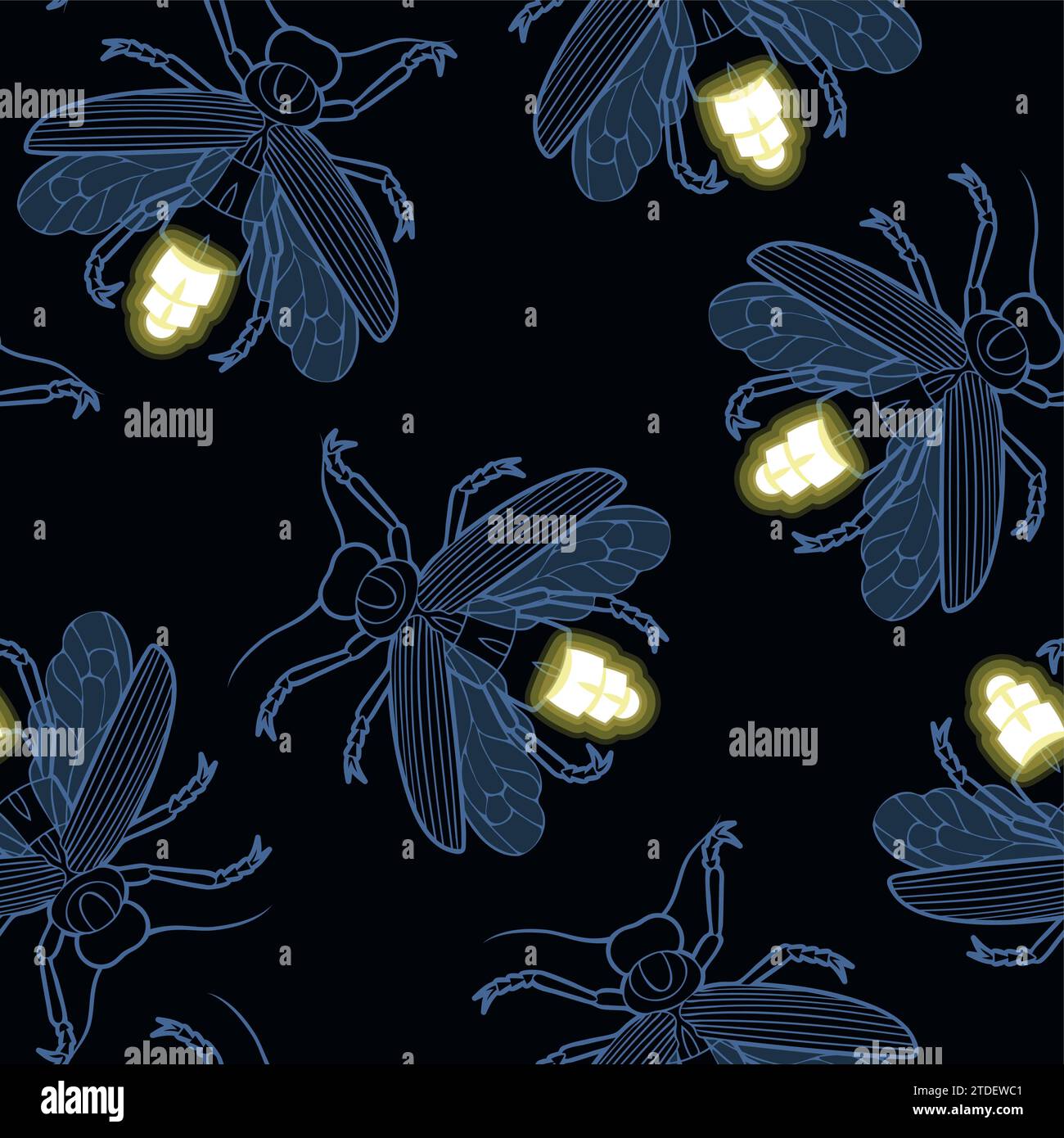 Firefly Seamless Vector Pattern Stock Vector Image And Art Alamy