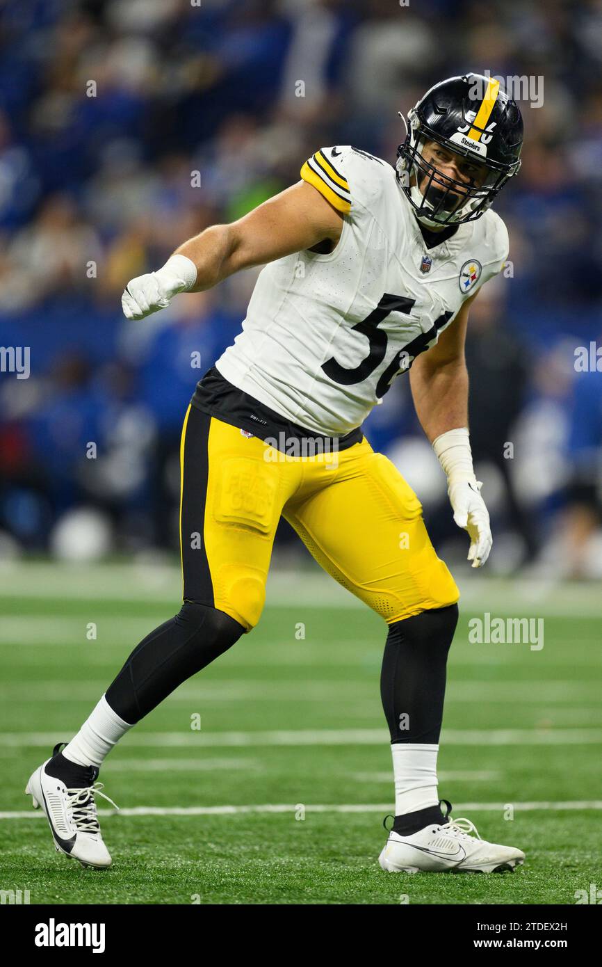 Pittsburgh Steelers linebacker Alex Highsmith (56) lines up on defense ...