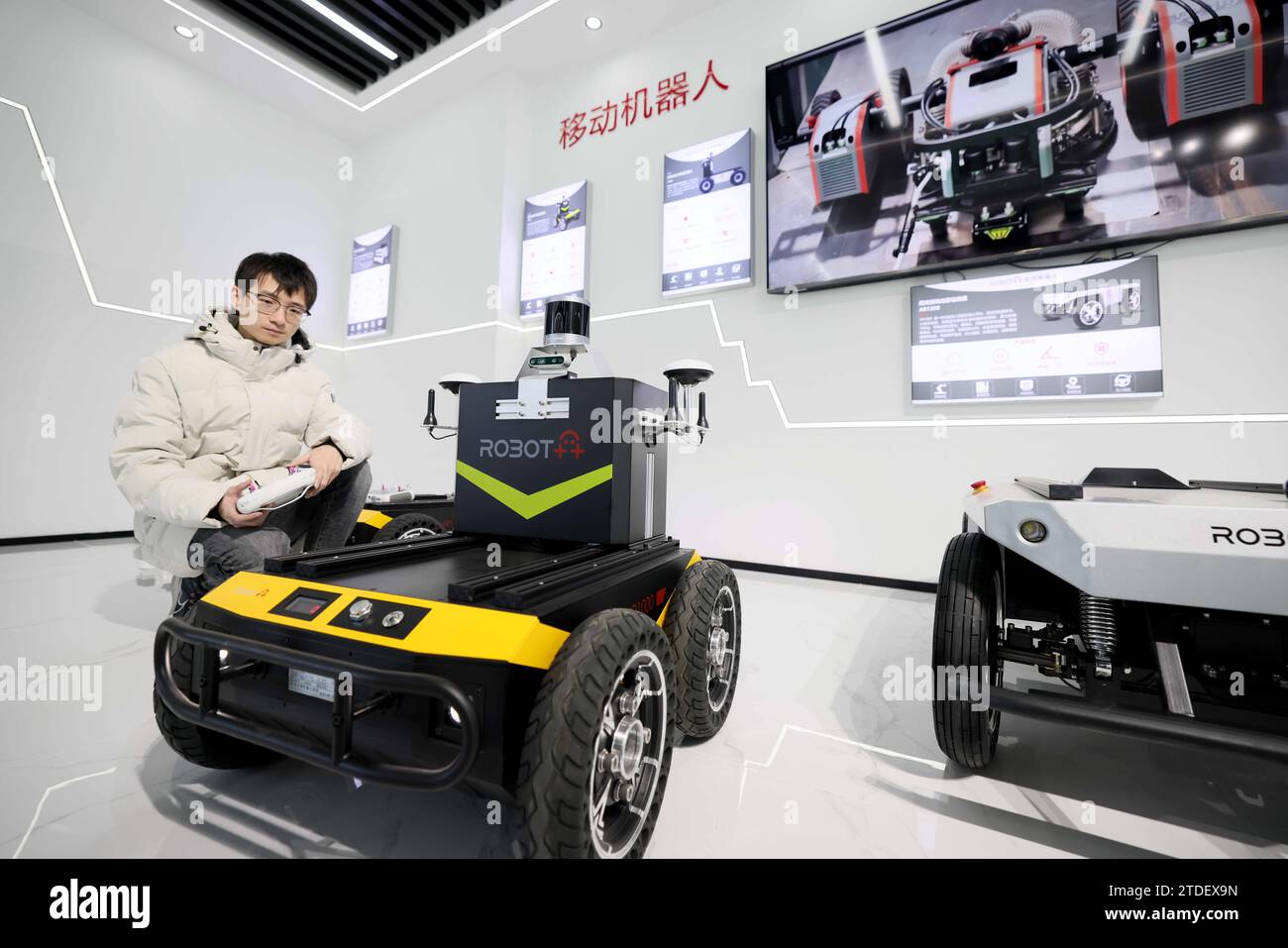Hefei, China's Anhui Province. 16th Nov, 2023. A technician adjusts an ...