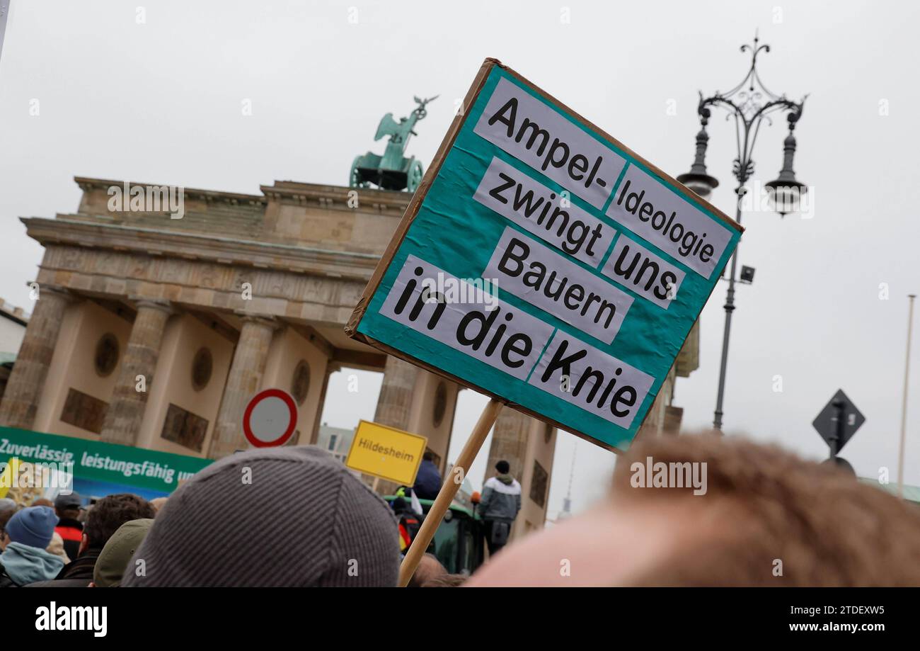 Deutschland, Berlin, Platz des 18. März, Bauern-Demo, Protests unter ...