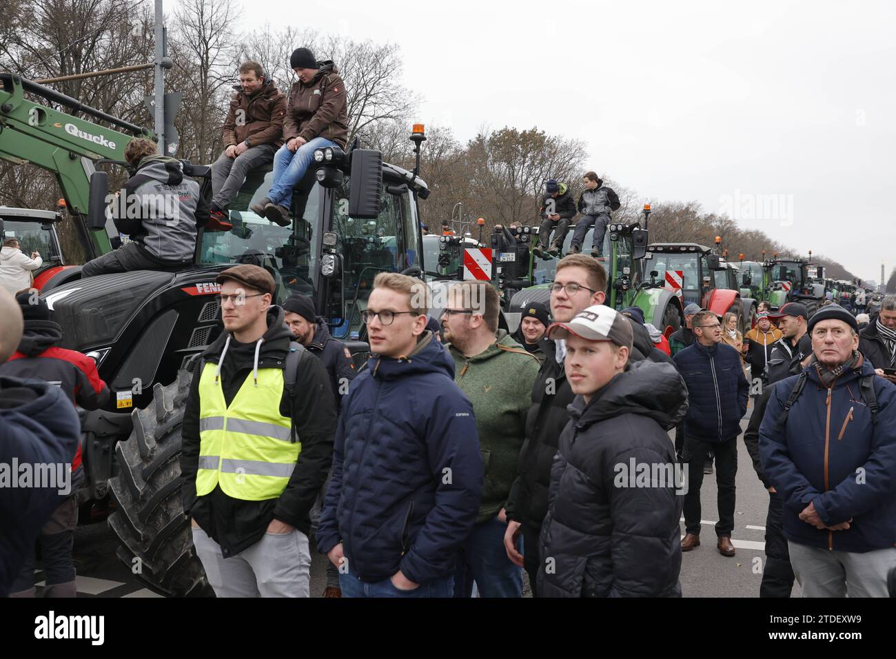 Deutschland, Berlin, Platz des 18. März, Bauern-Demo, Protests unter ...