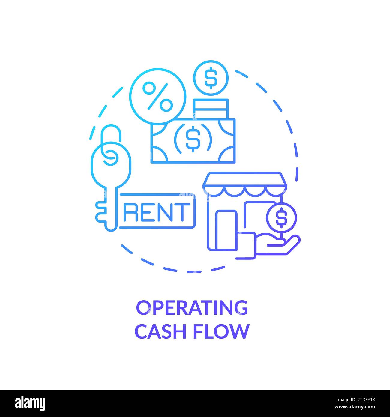 Thin line simple gradient operating cash flow icon concept Stock Vector Image & Art - Alamy