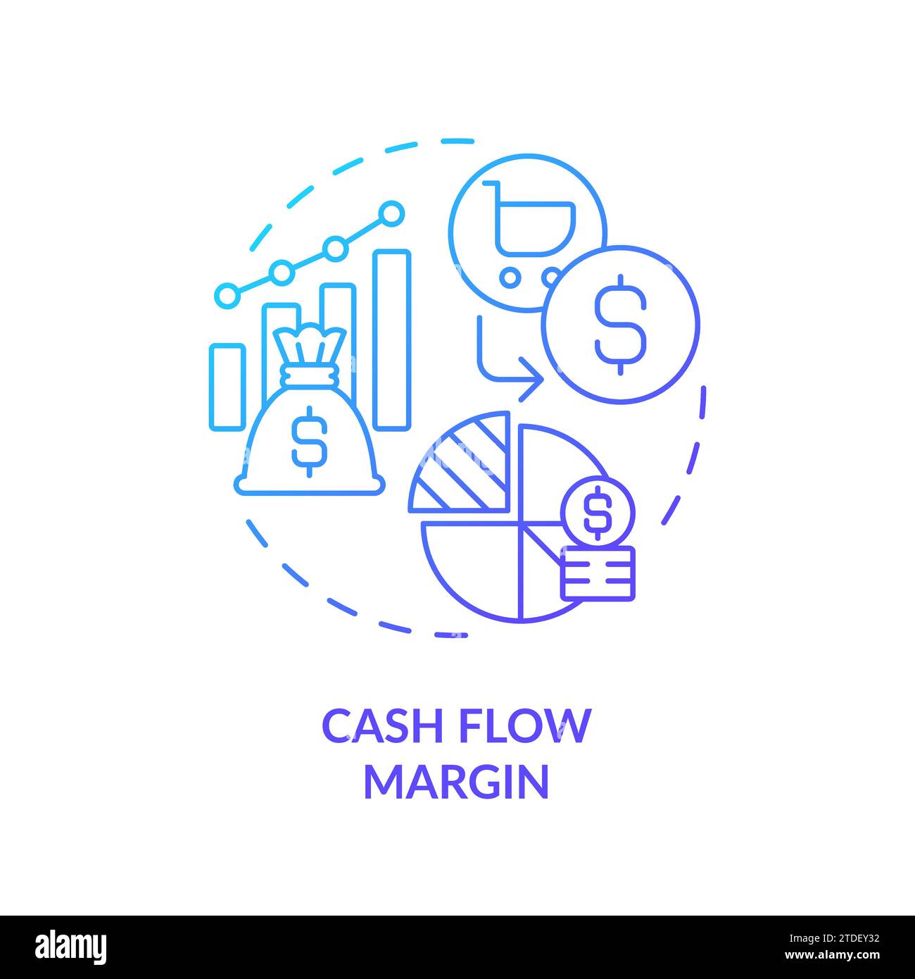 Thin line simple gradient cash flow margin icon concept Stock Vector Image & Art - Alamy