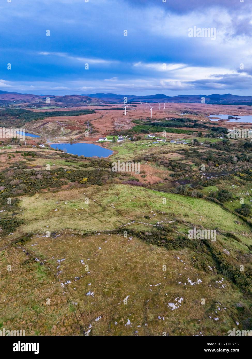 Aerial view of Bonny Glen by Portnoo in County Donegal - Ireland Stock ...