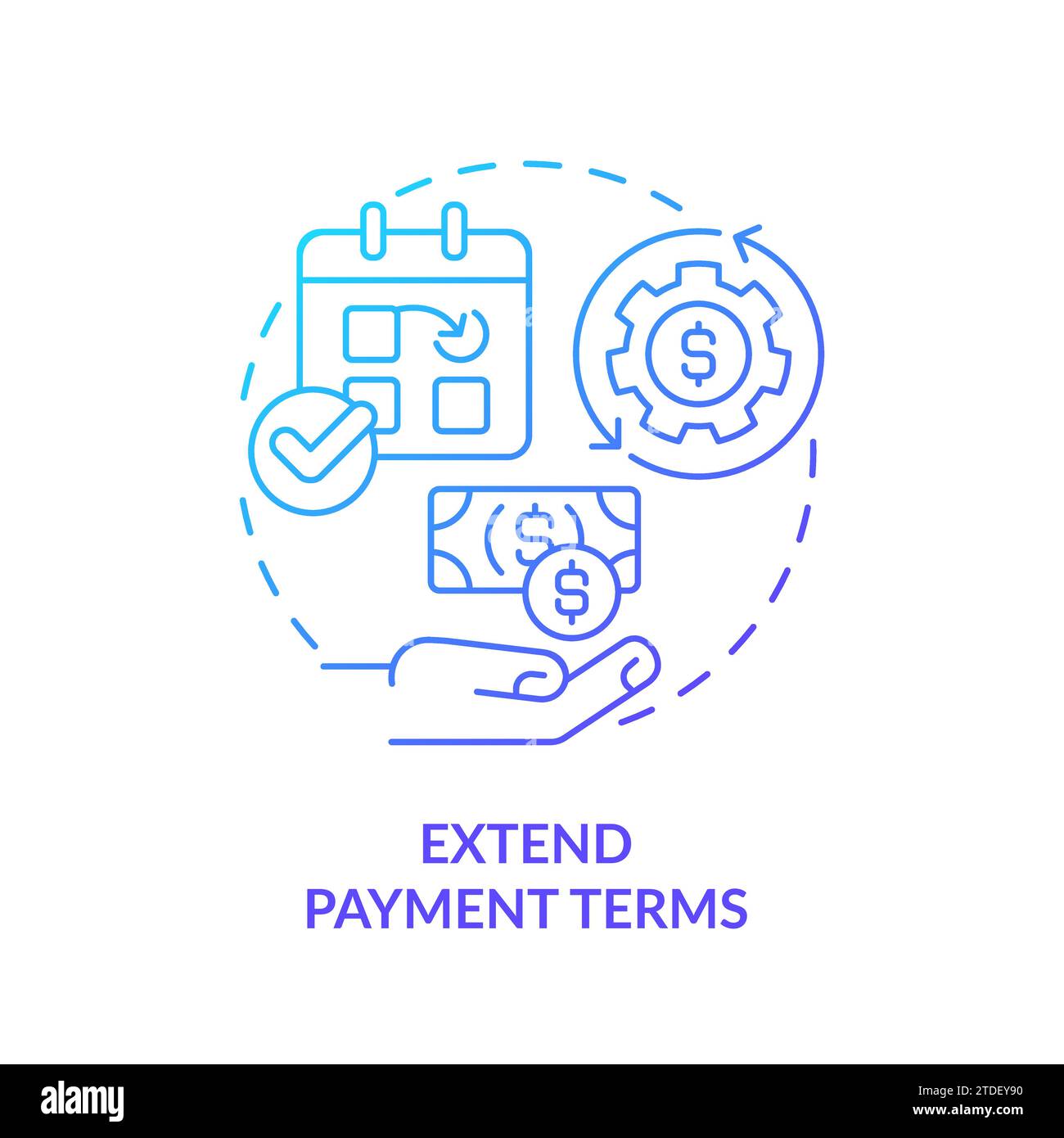 Thin line simple gradient extend payment terms icon concept Stock ... Thin line simple gradient extend payment terms icon concept Stock ...