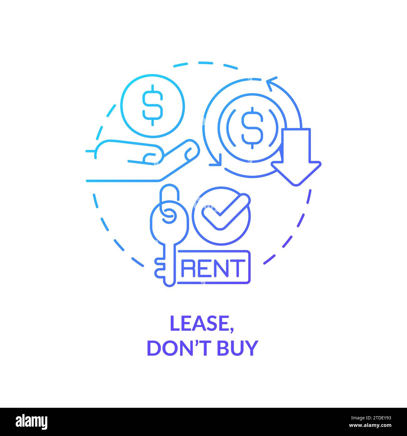 Dont buy concept icon hi-res stock photography and images - Alamy