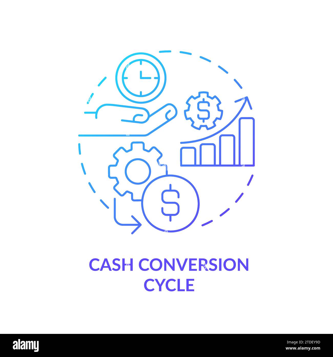 Thin line simple gradient cash conversion cycle icon concept Stock Vector Image & Art - Alamy