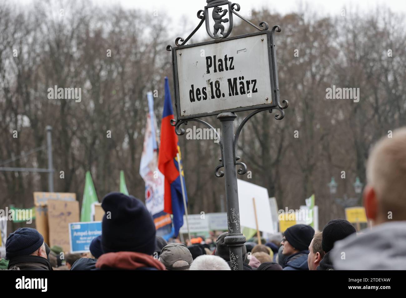 Deutschland, Berlin, Platz des 18. März, Bauern-Demo, Protests unter ...