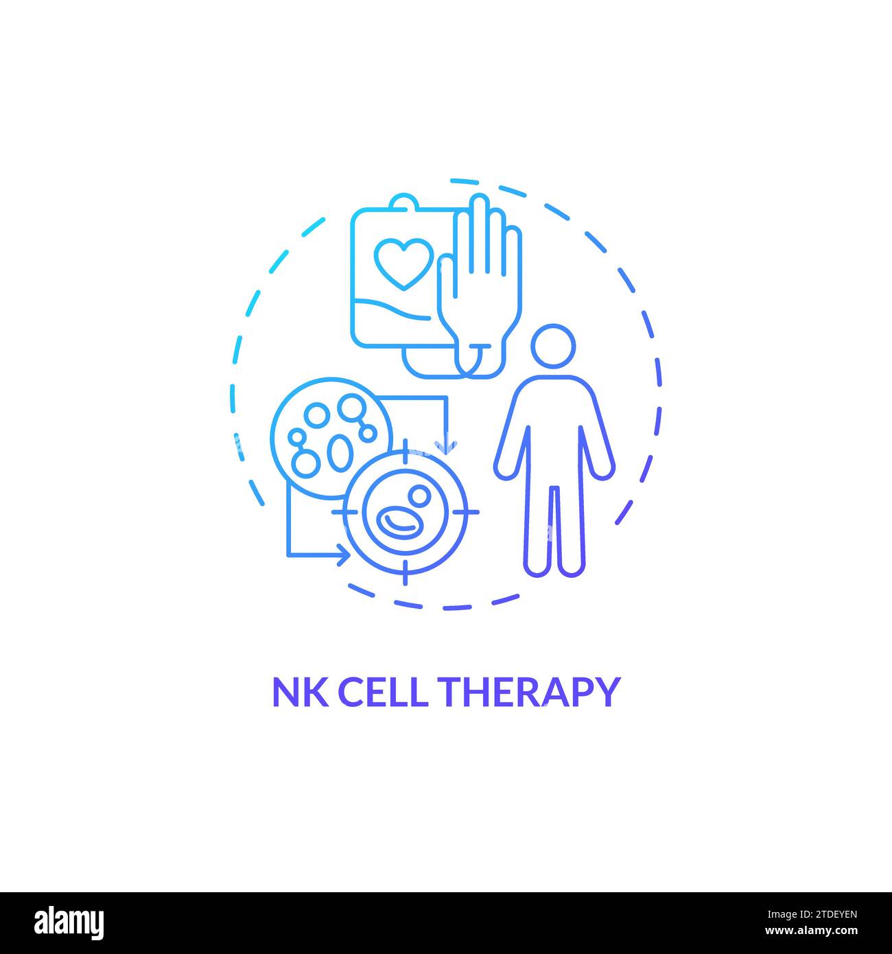 Thin line simple gradient NK cell therapy icon concept Stock Vector Image & Art - Alamy