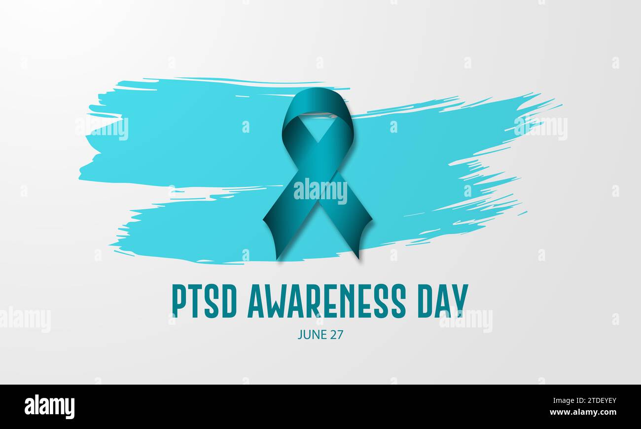National PTSD Awareness Day June 27 Background Vector Illustration ...
