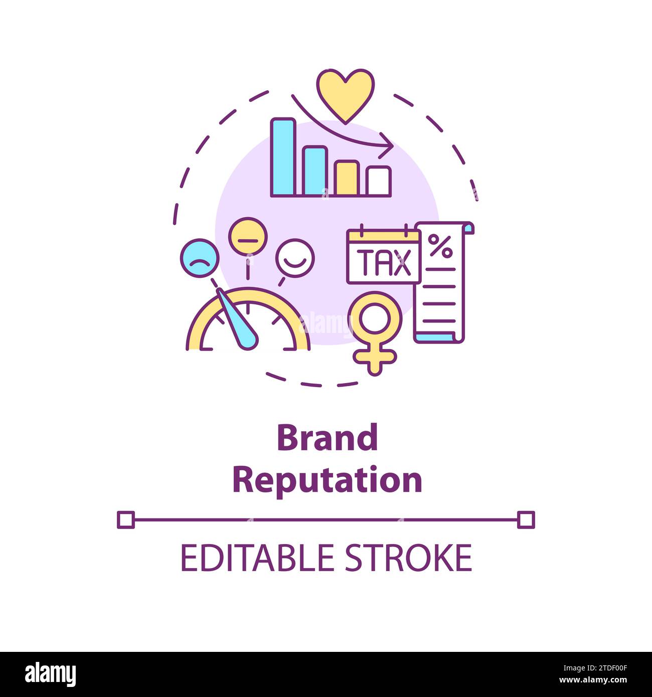 Thin line simple colorful icon concept Stock Vector Image & Art - Alamy