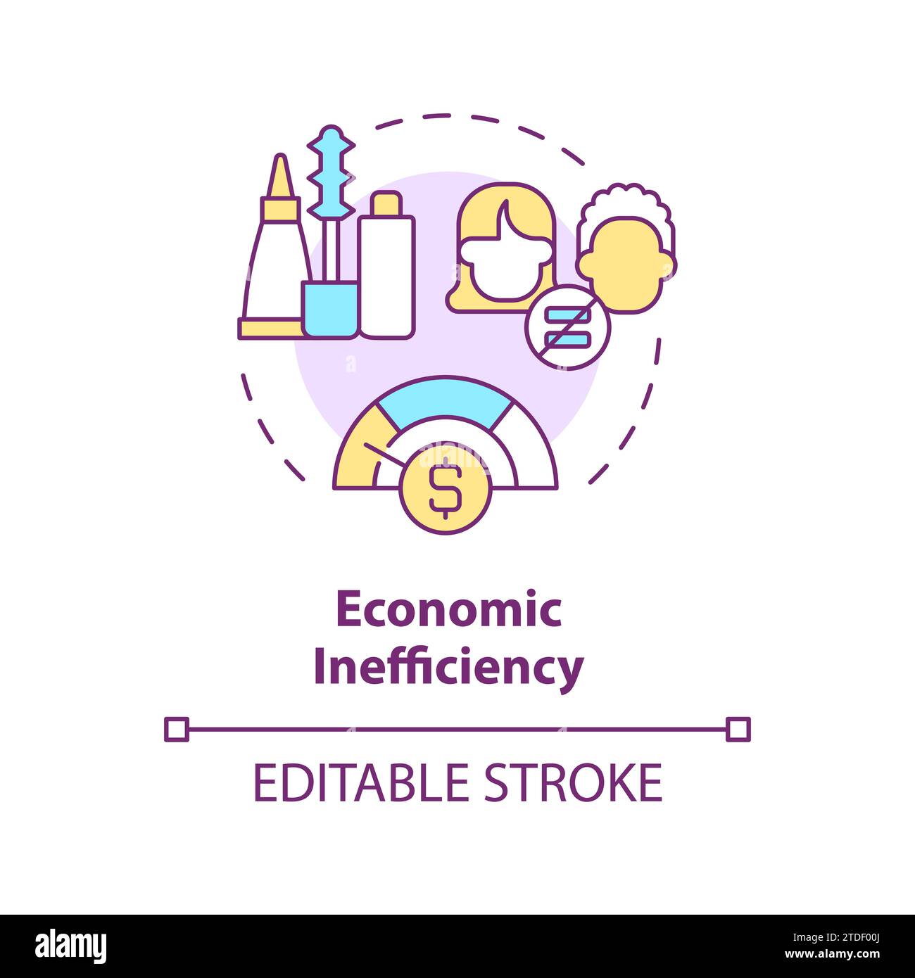 Thin line simple colorful icon concept Stock Vector Image & Art - Alamy