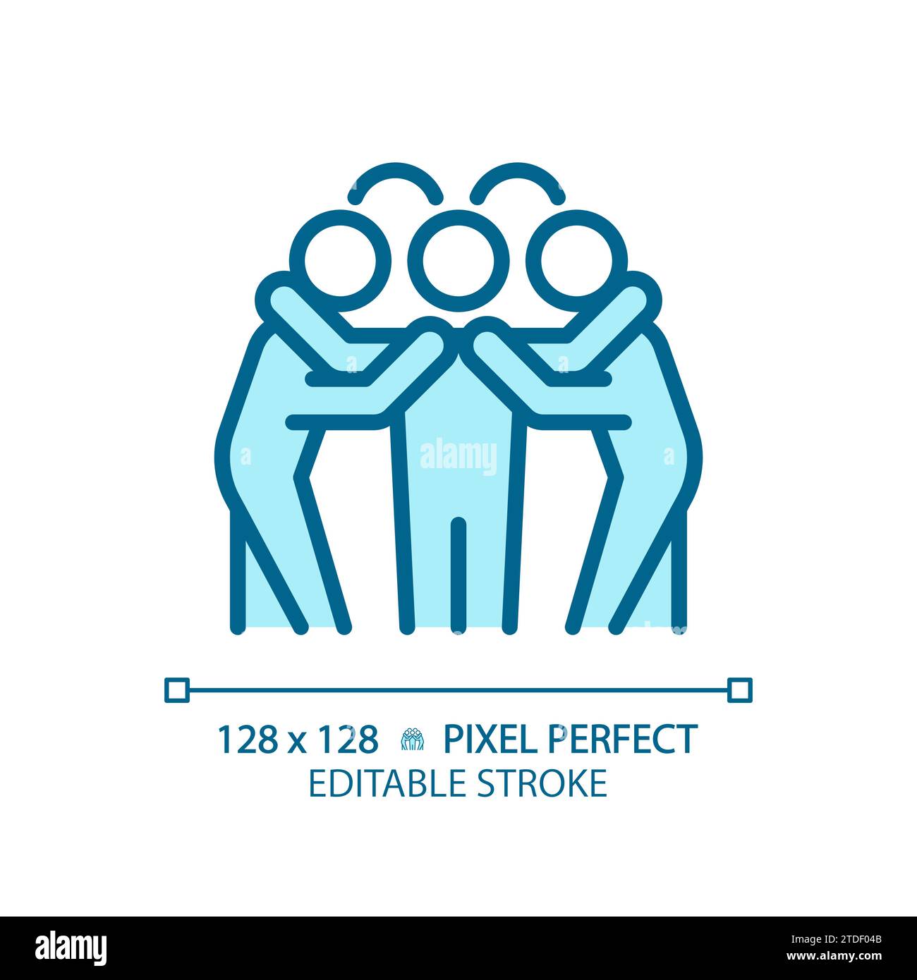 Team huddle light blue icon Stock Vector Image & Art - Alamy