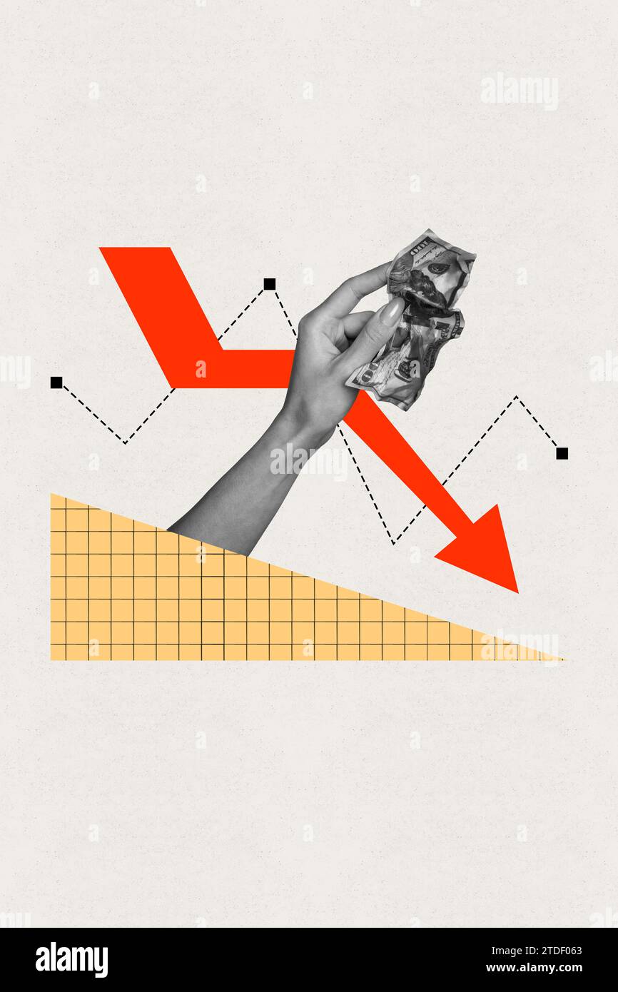 Vertical collage picture illustration black white effect human hand ...