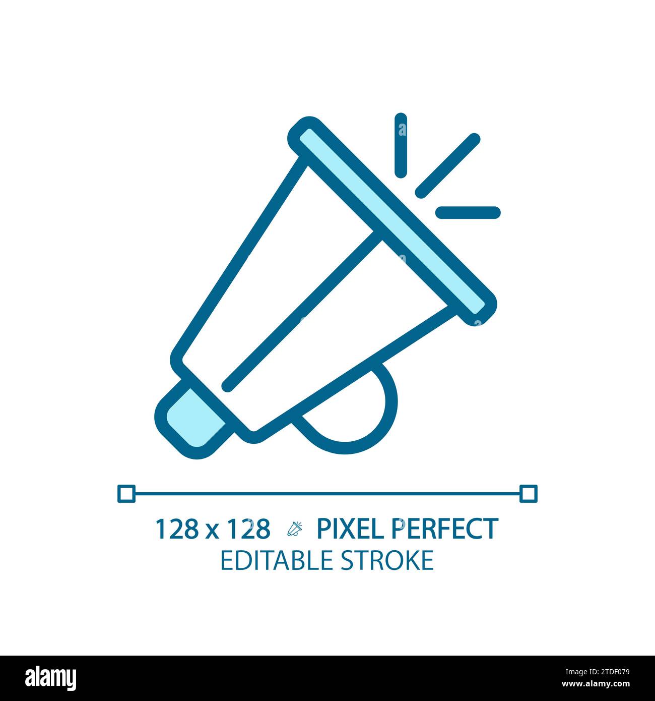 Bullhorn light blue icon Stock Vector Image & Art - Alamy