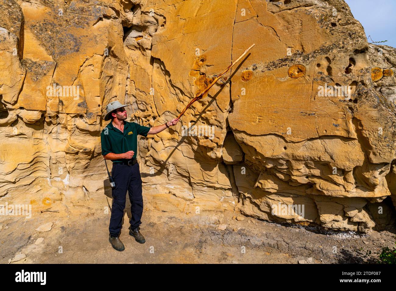Indian rock carving, Writing-on-Stone Provincial Park, UNESCO World ...