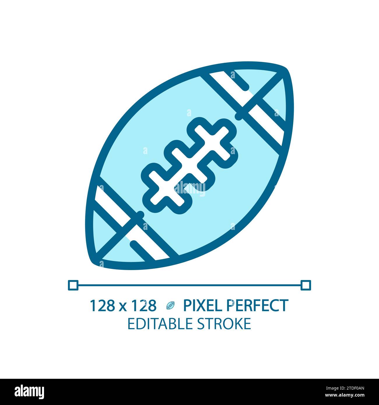 American football ball light blue icon Stock Vector Image & Art - Alamy