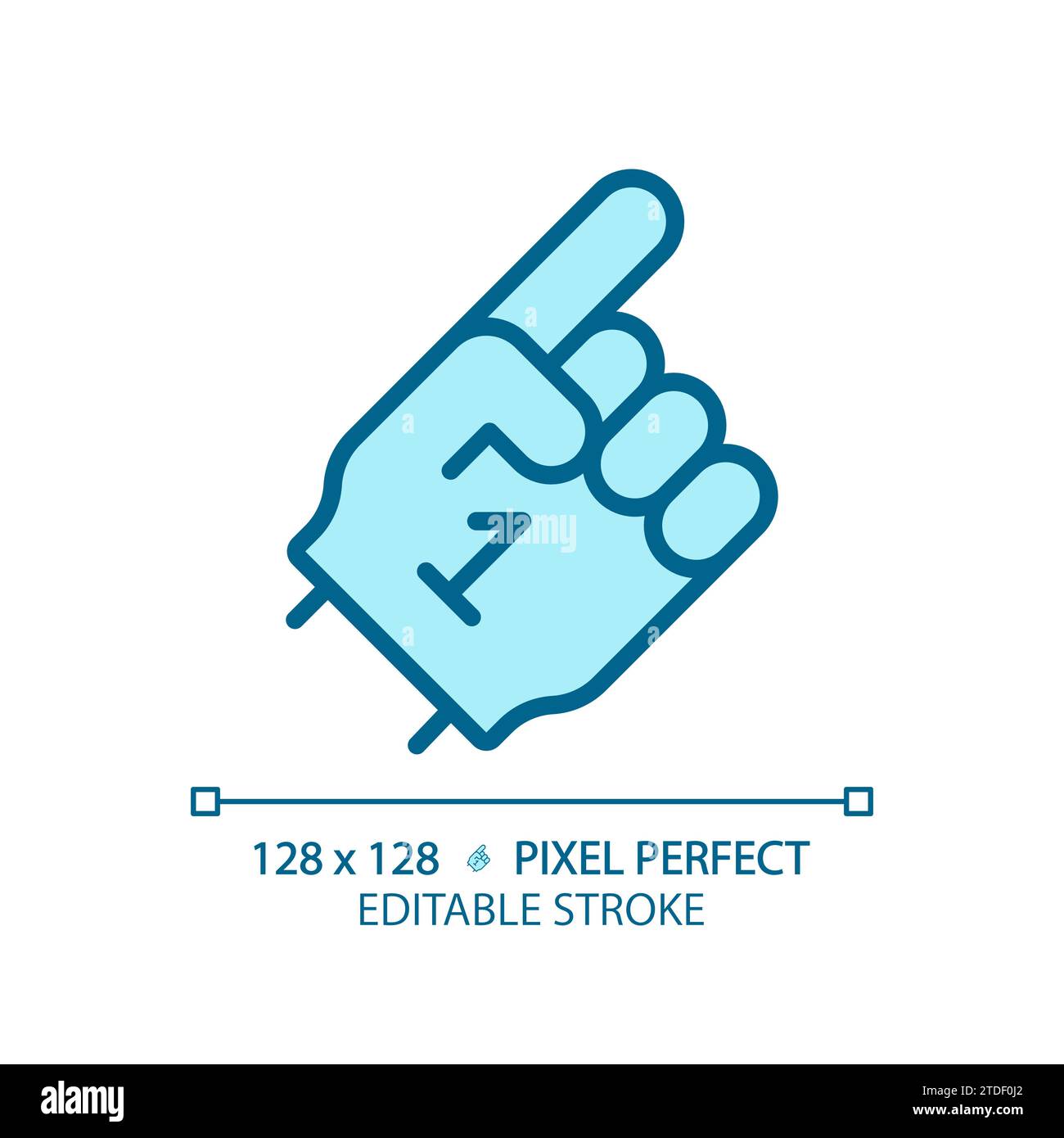 Foam finger light blue icon Stock Vector Image & Art - Alamy