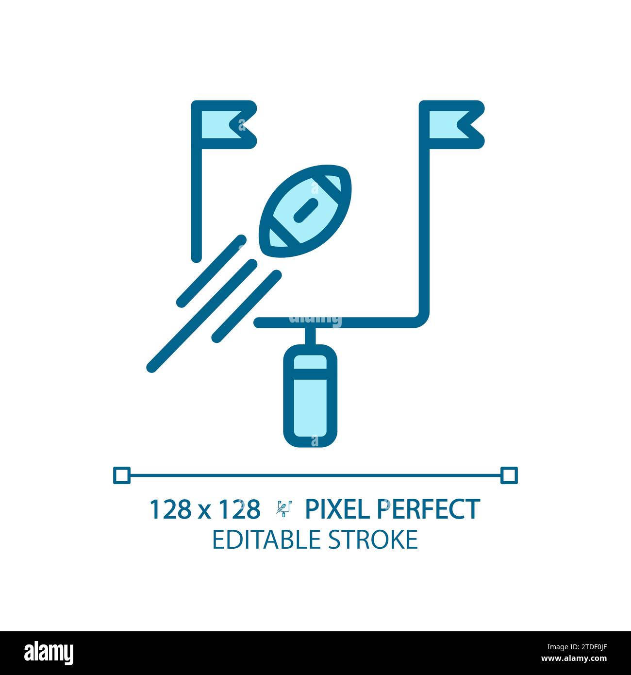 Goal post light blue icon Stock Vector Image & Art - Alamy