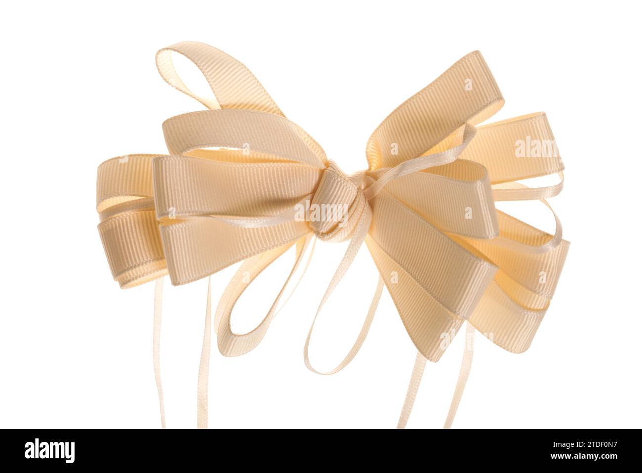 White bow, isolated on white background Stock Photo - Alamy