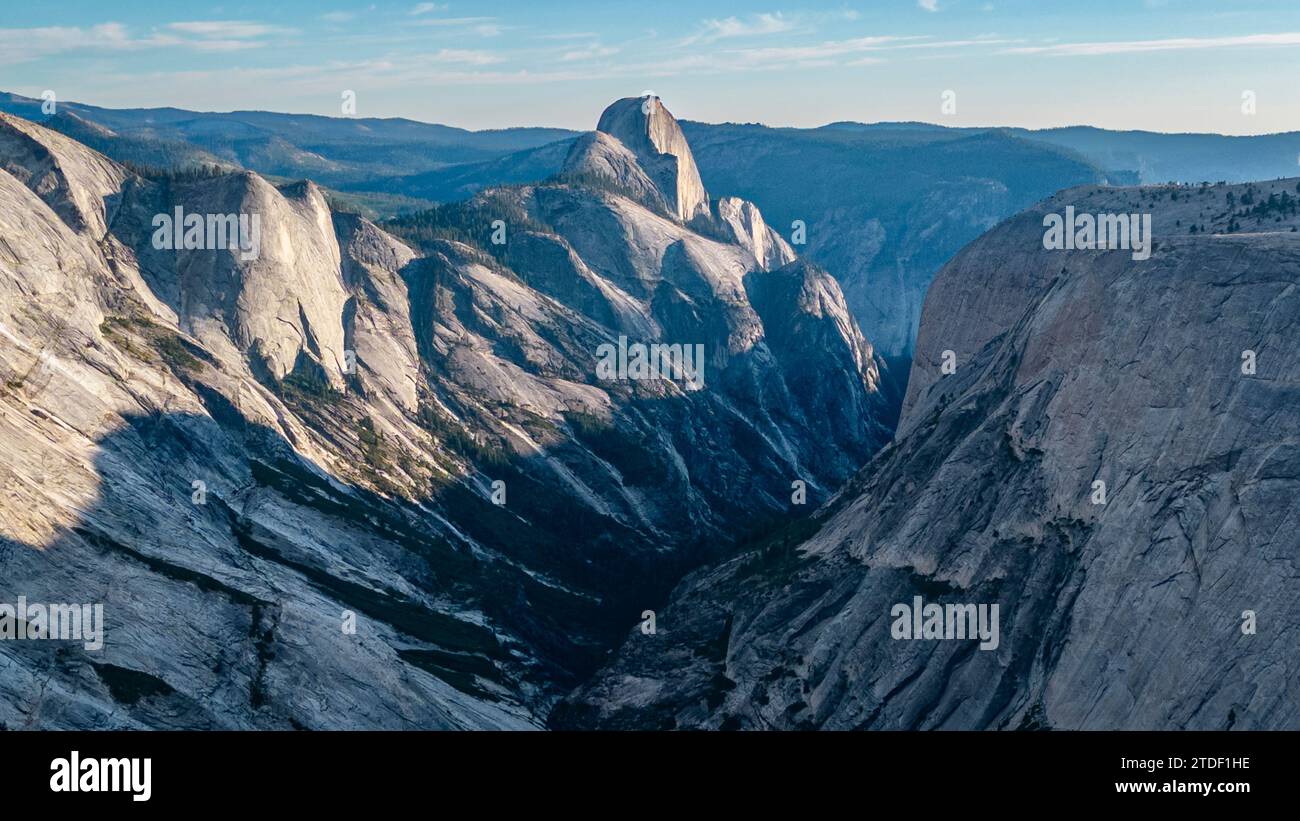 Granite mountains with Half Dome in the background, Yosemite National ...