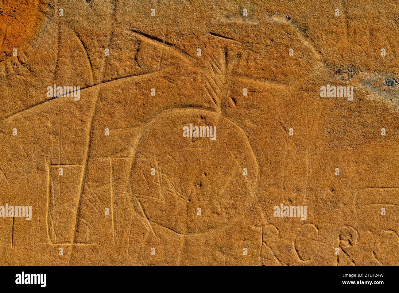 Indian rock carving, Writing-on-Stone Provincial Park, UNESCO World ...